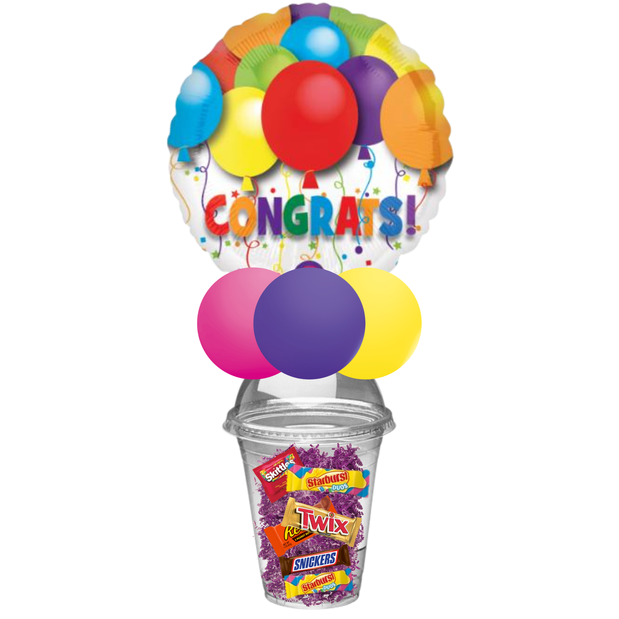 Congrats Candy Cup – Just Baskits and Balloon Decor