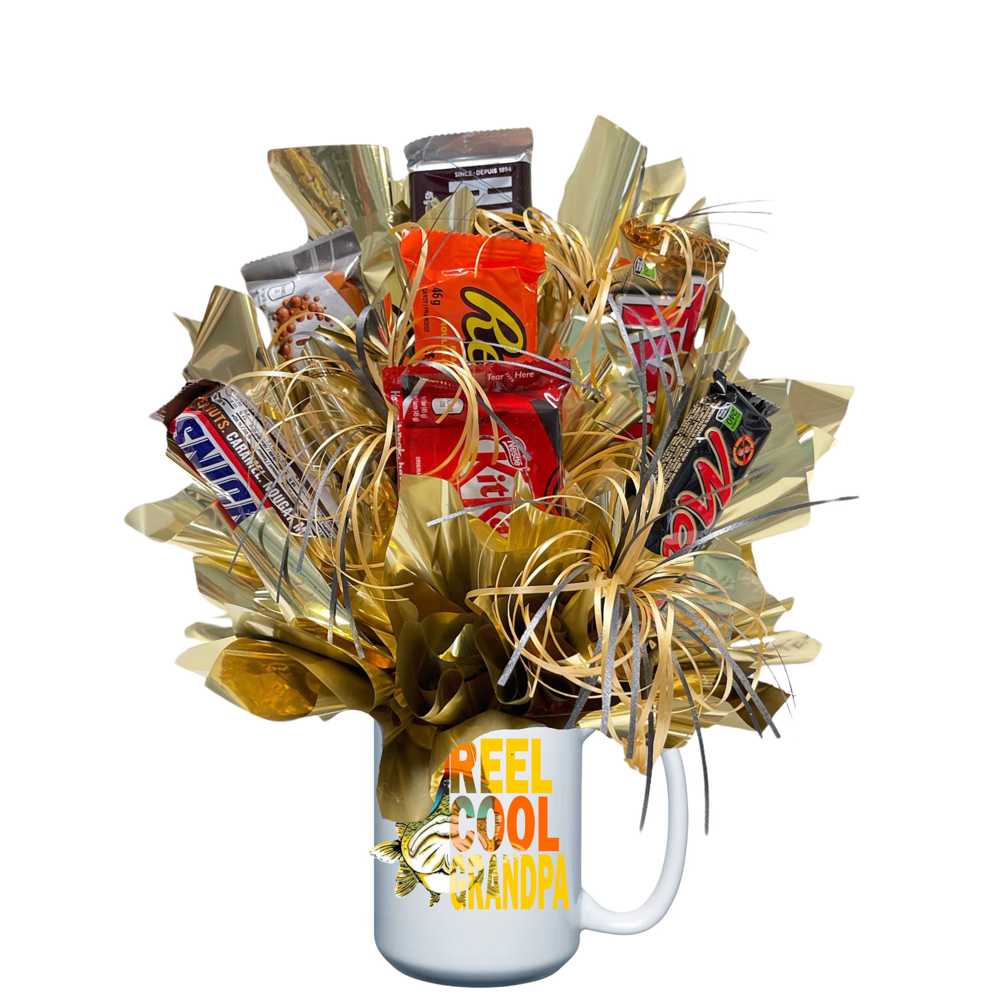 Reel Cool Papa Candy Bouquett - Just Baskits and Balloon Decor