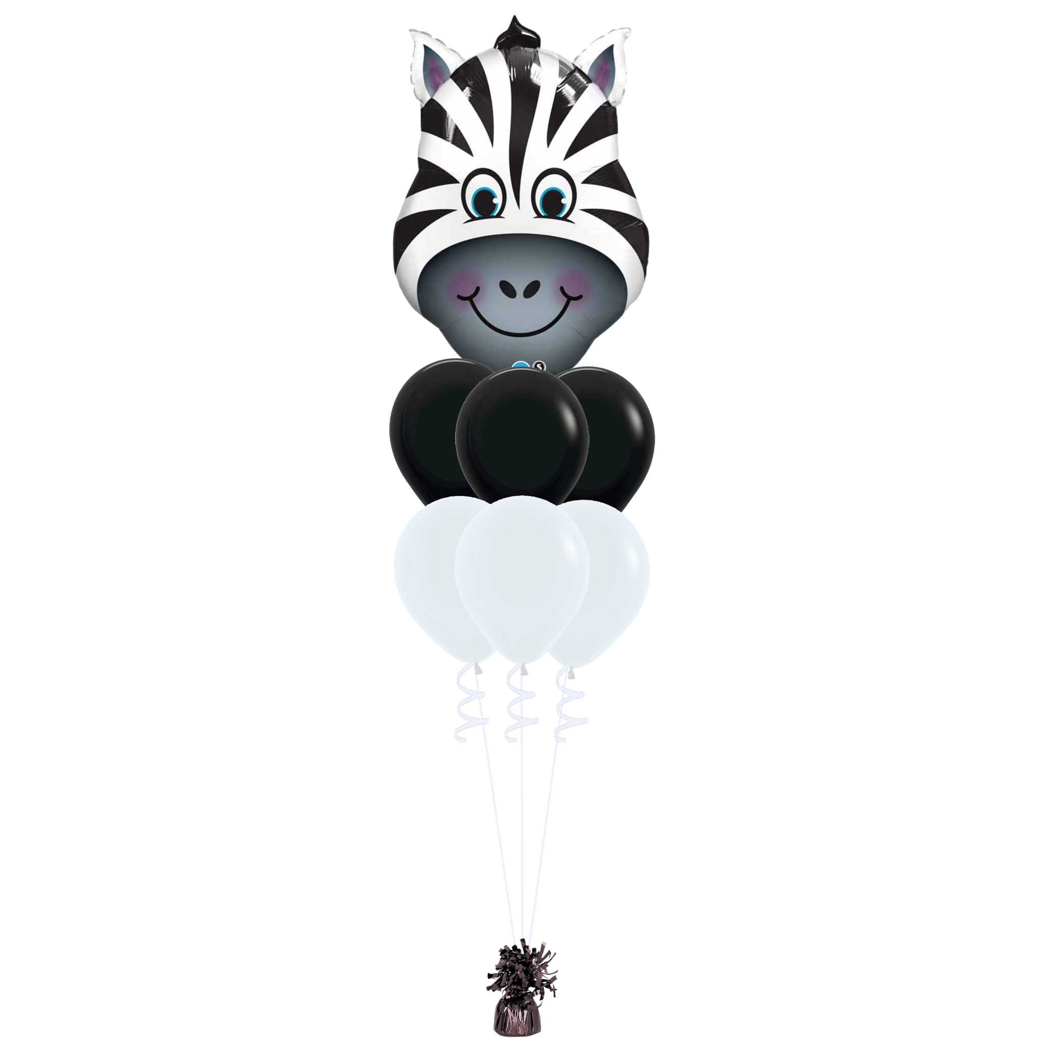 Zany Zebra Balloon Bouquet – Just Baskits and Balloon Decor